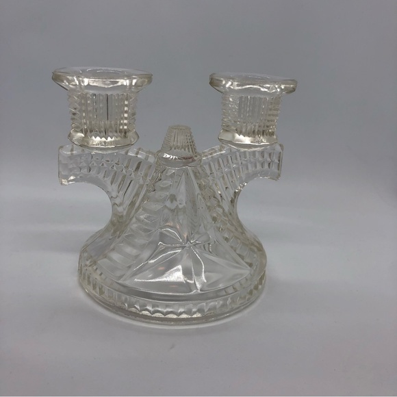 federal glass | Accents | Vintage Federal Glass Double Taper Candle ...
